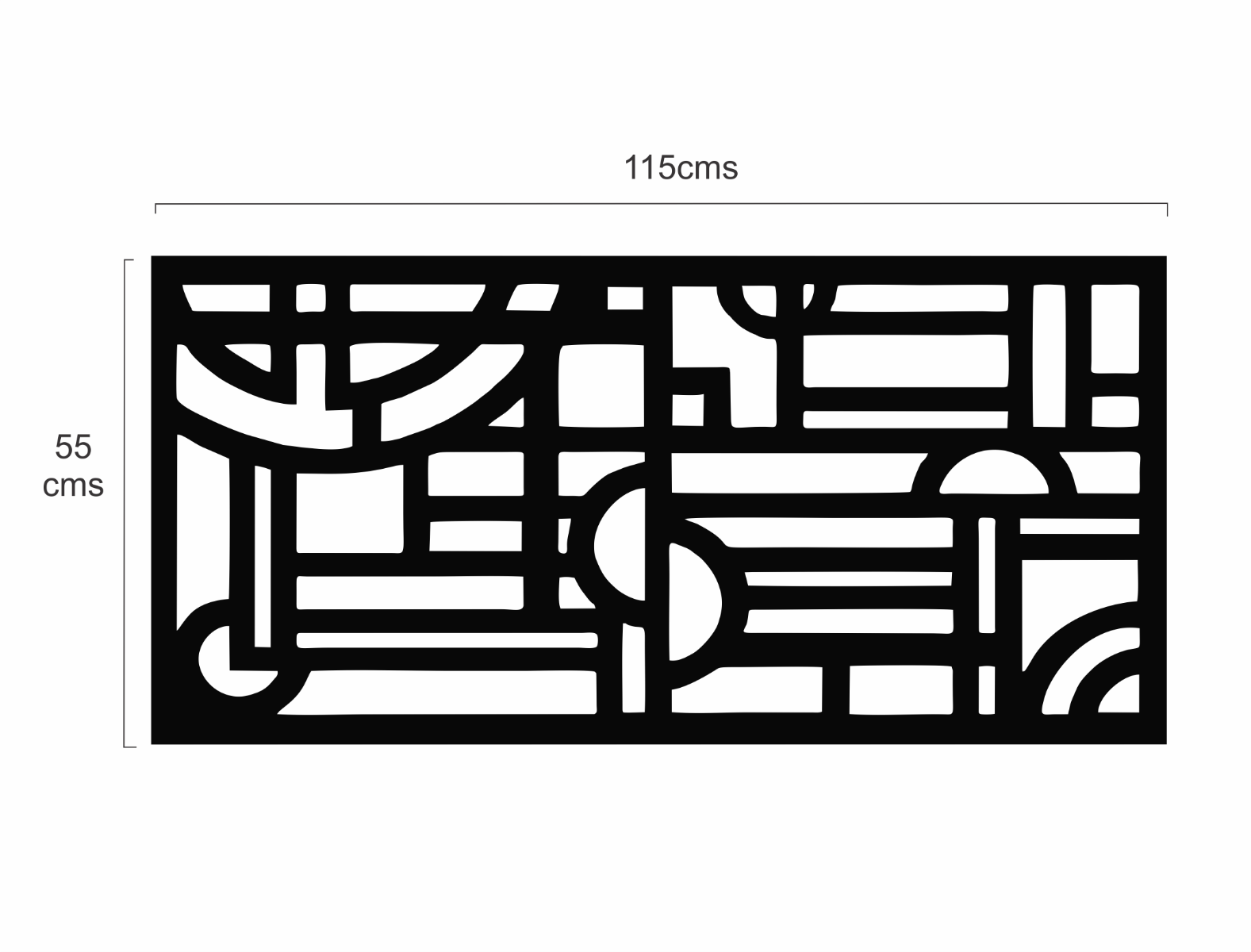 Figura Decorativa Rectangular Madera Cafe